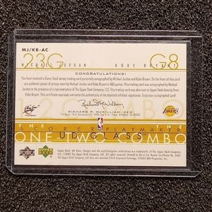 Toys | 203 Michael Jordan Kobe Bryant Ud Glass Dual Autograph Card ...